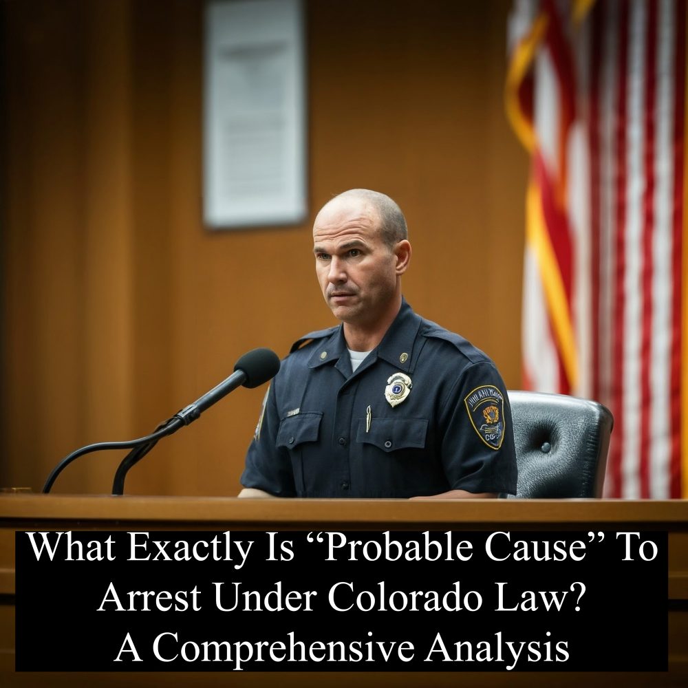 What Exactly Is “Probable Cause” To Arrest Under Colorado Law? A ...