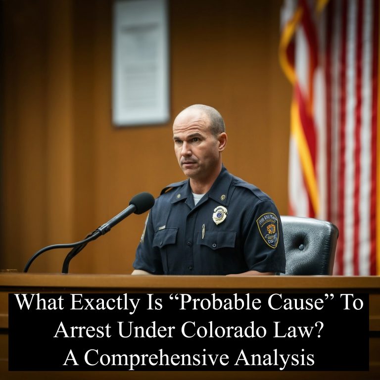 What Exactly Is “Probable Cause” To Arrest Under Colorado Law? A ...